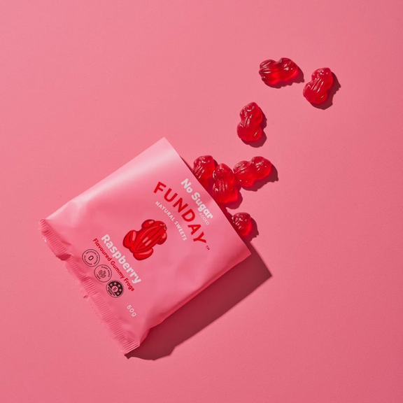 Funday Natural Sweets Flavoured Gummies Raspberry Frogs 50g – Eco ...