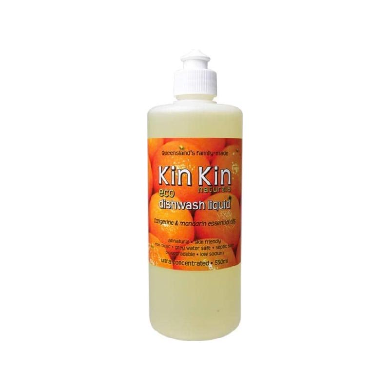 Kin Kin Naturals Eco Dishwash Liquid Tangerine & Mandarin 550ml – Eco ...